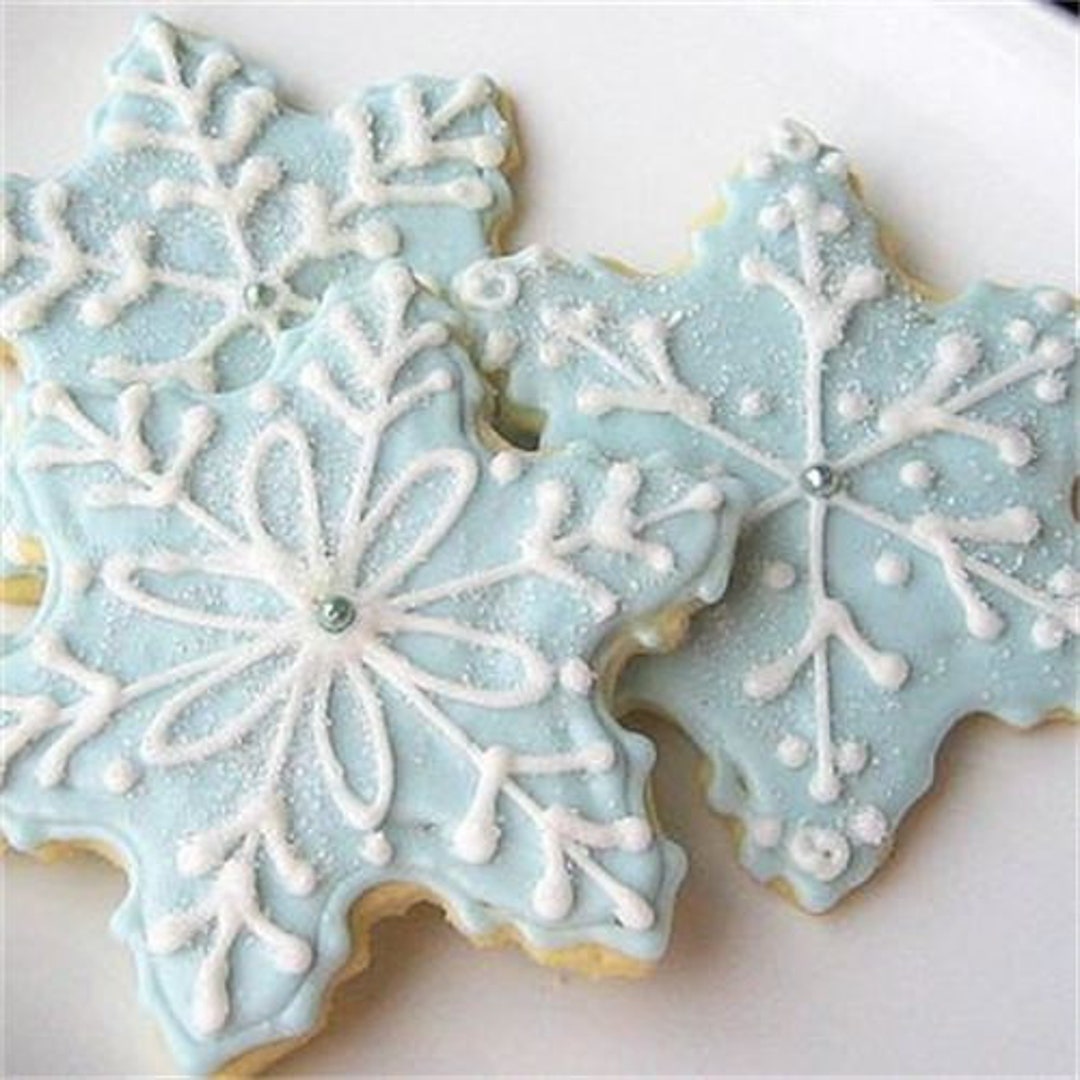 Blue Snowflake Sugar Cookies Holiday 2023 Iced Christmas Cookies ...