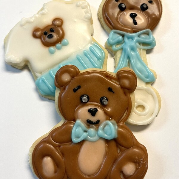 Teddy Bear Cookies - Etsy