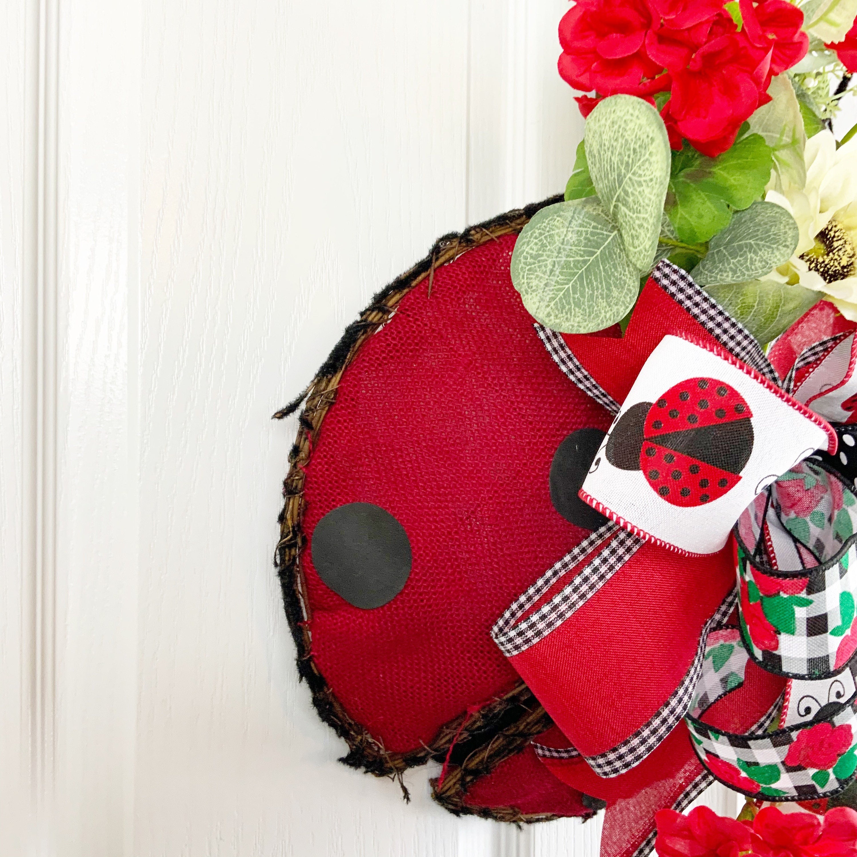 Ladybug door hanger Front door Wreath Mothers Day Gift | Etsy