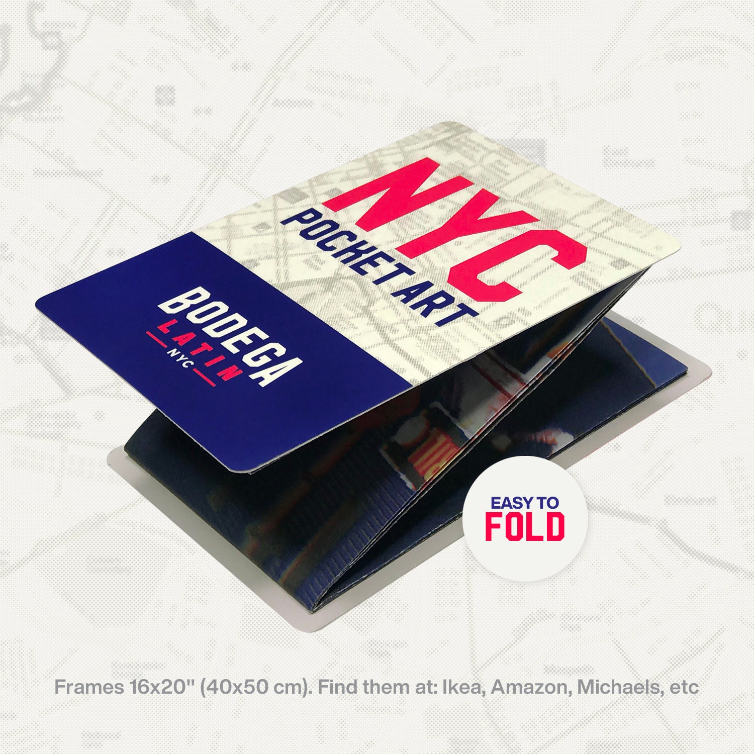 Manhattan Color NYC Pocket Art New York Map New York | Etsy