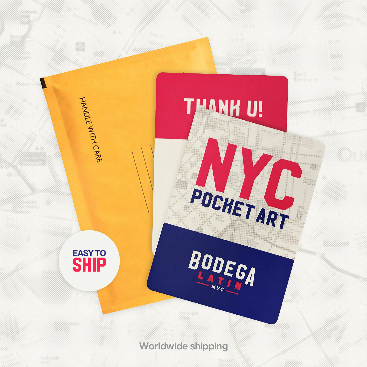 Manhattan Color NYC Pocket Art New York Map New York | Etsy