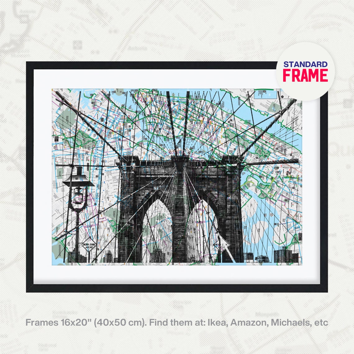 New York City Subway Map Print Handmade Screen Printing One | Etsy