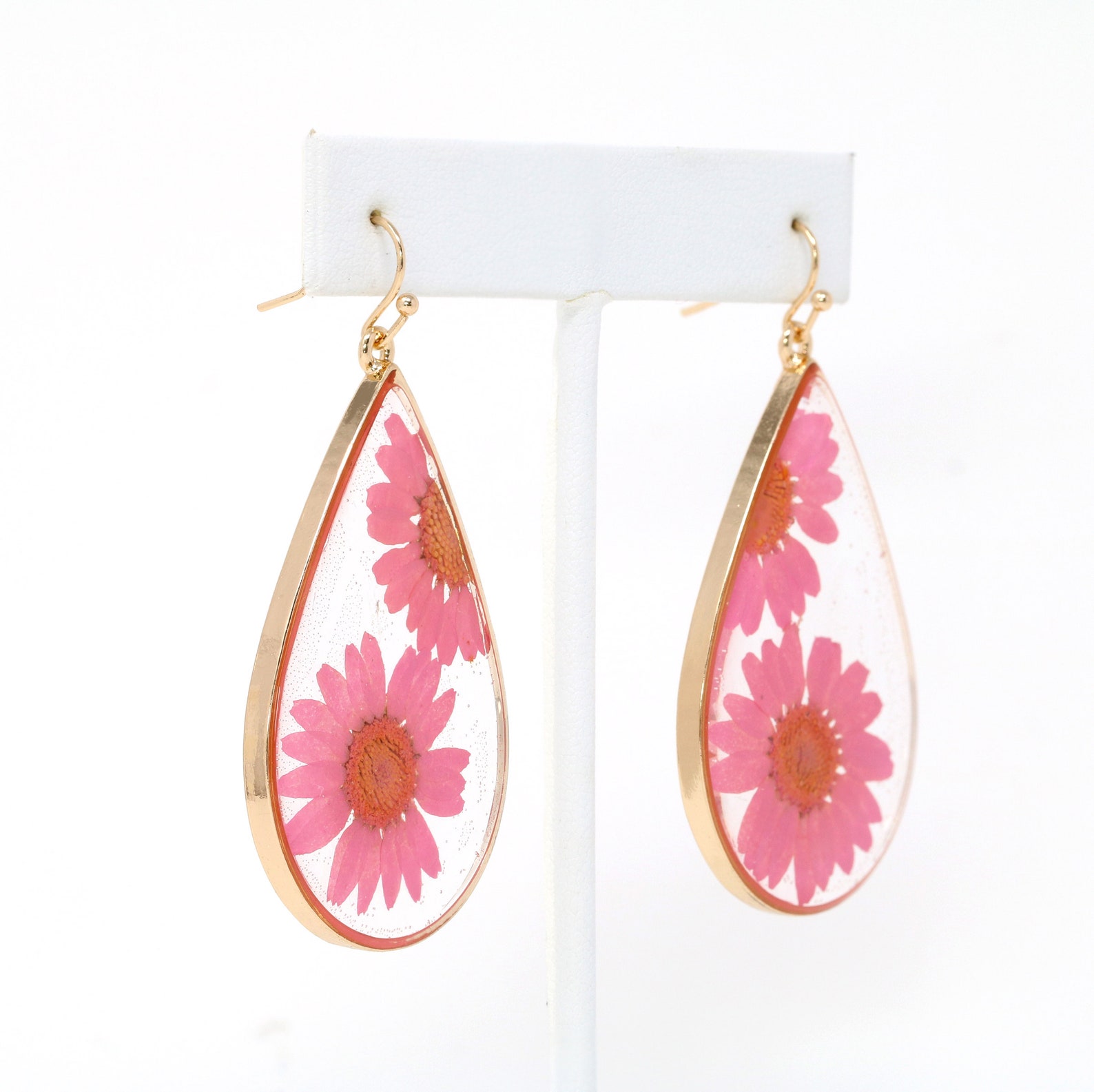 Real Flower Earring Flower Resin Earring Flower Earring | Etsy