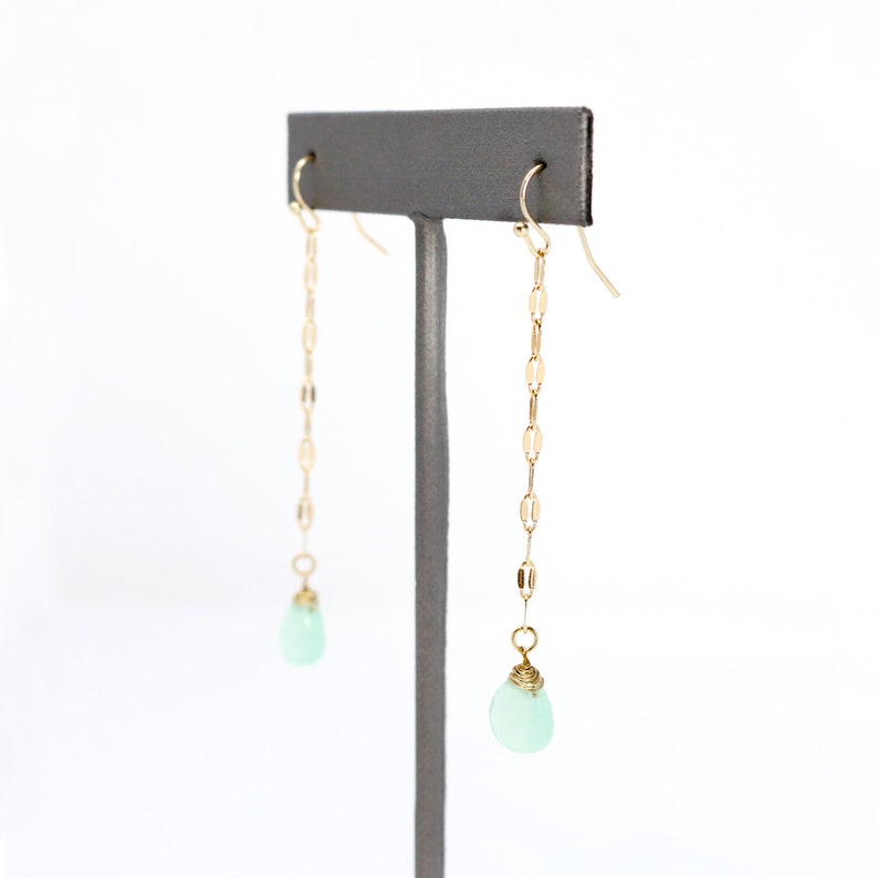 Natural Stone Drop & Dangle Earrings Thread Earring | Etsy