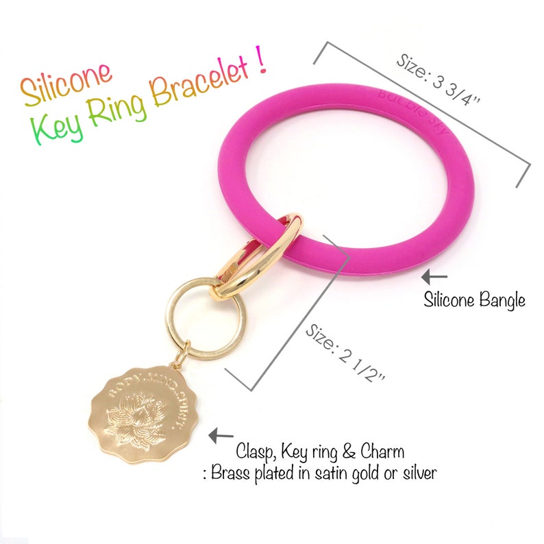 Key Chain Bracelet, LOTUS, Key Saver, Keyring Bangle, Key Chain Bangle ...