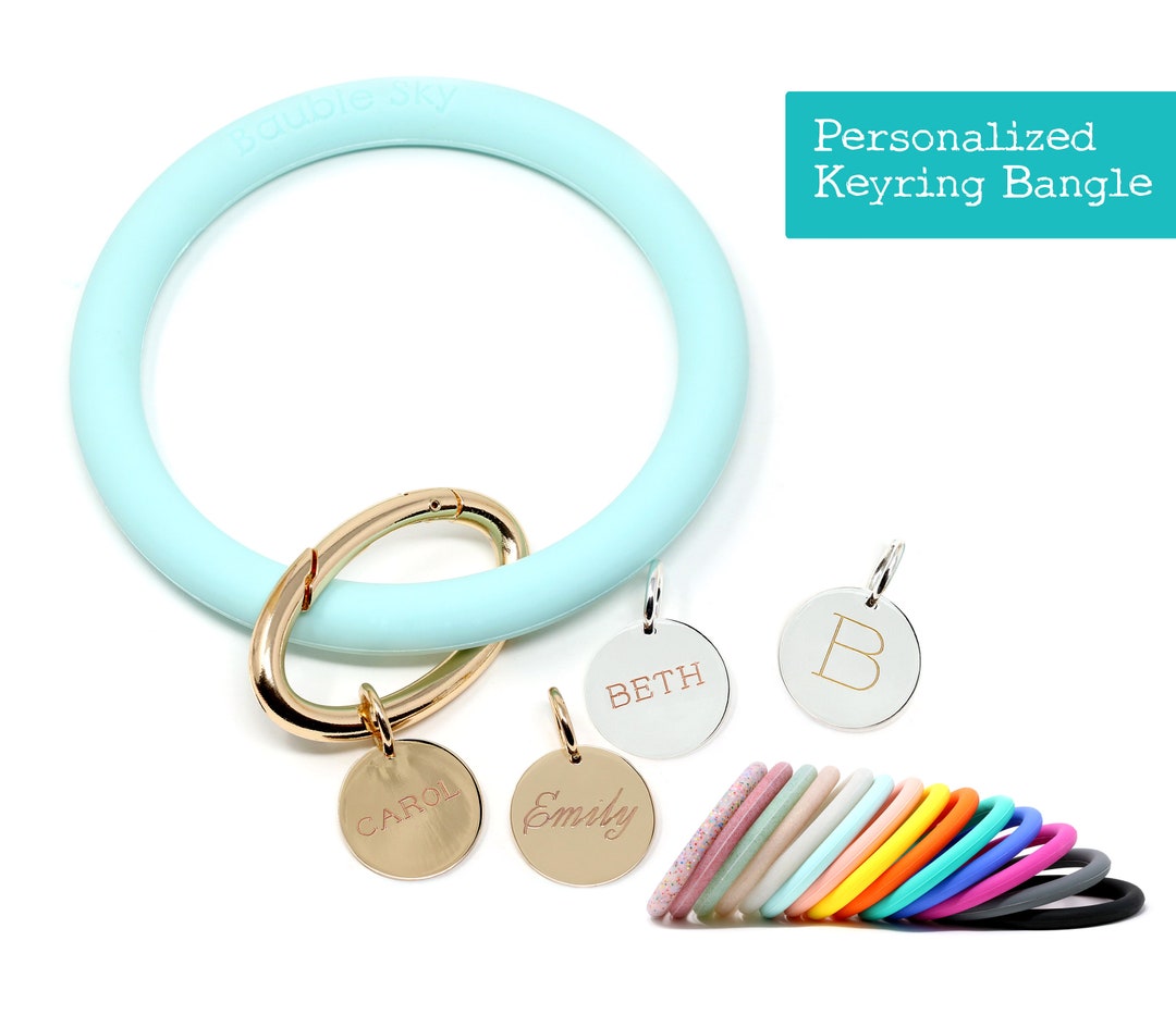 Key Chain Bracelet, Personalized, Keyring Personalized, Monogram ...