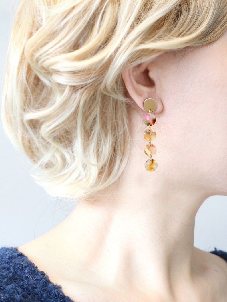 Resin Earring Fashion Statement Earring Minimalist Earring | Etsy