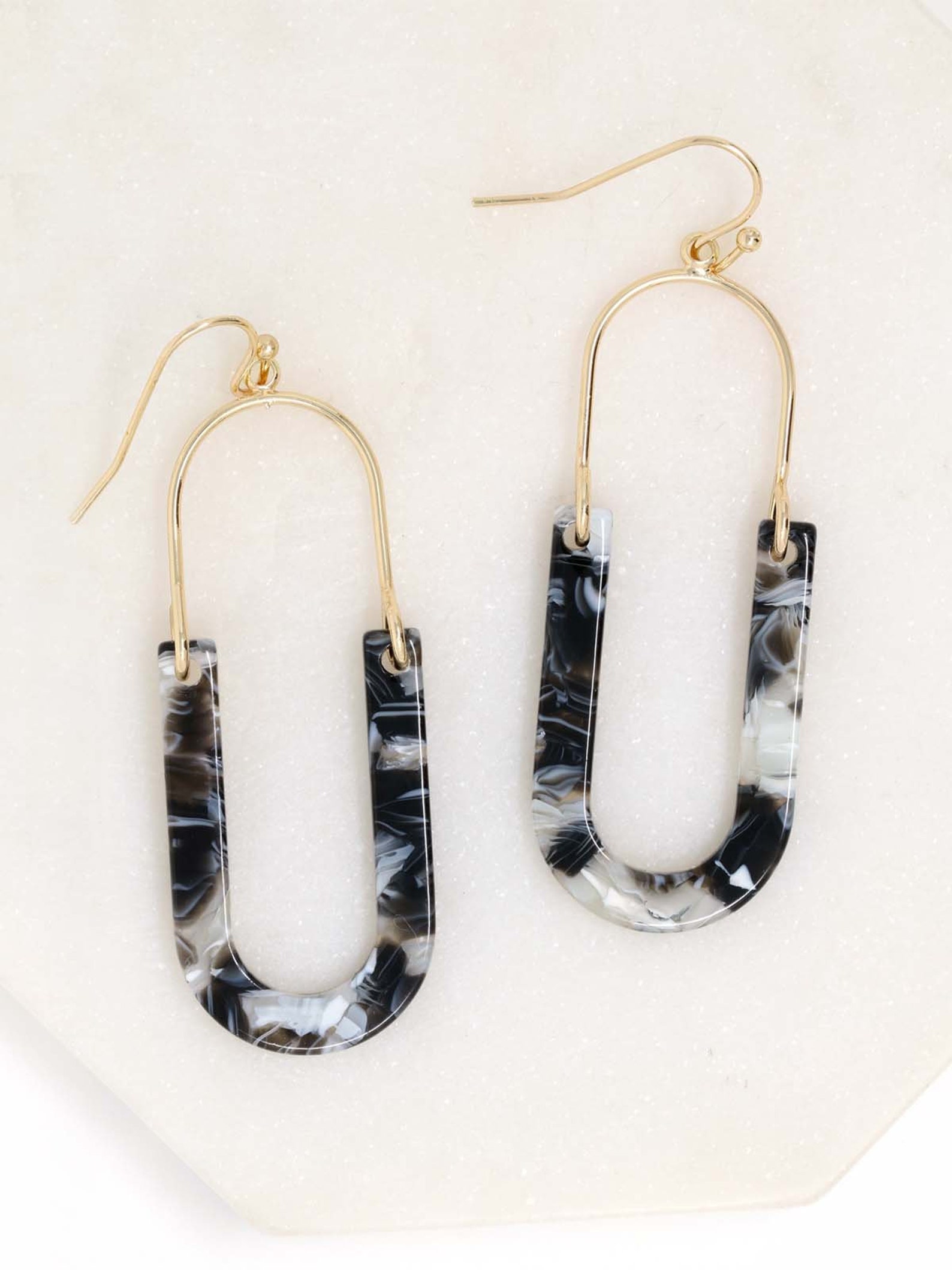 Modern Dangle Earring, Lightweight Resin Earring, Simple Geometric Earring, Multi Color Resin ...