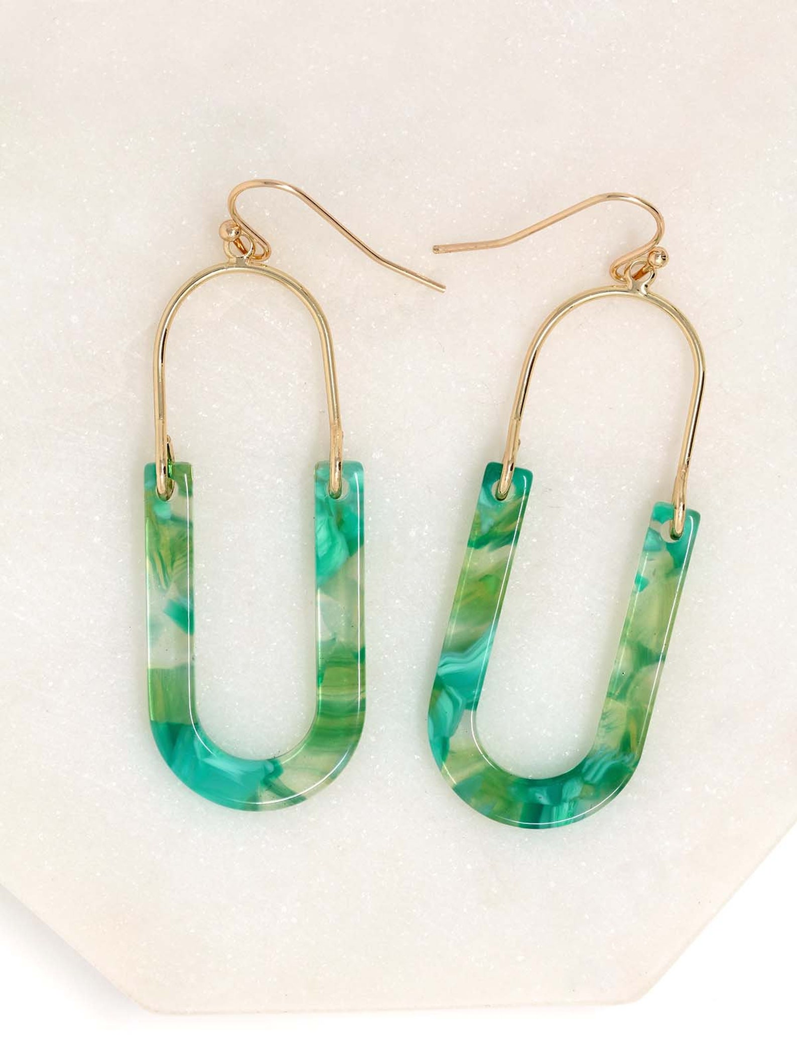 Modern Dangle Earring, Lightweight Resin Earring, Simple Geometric Earring, Multi Color Resin ...
