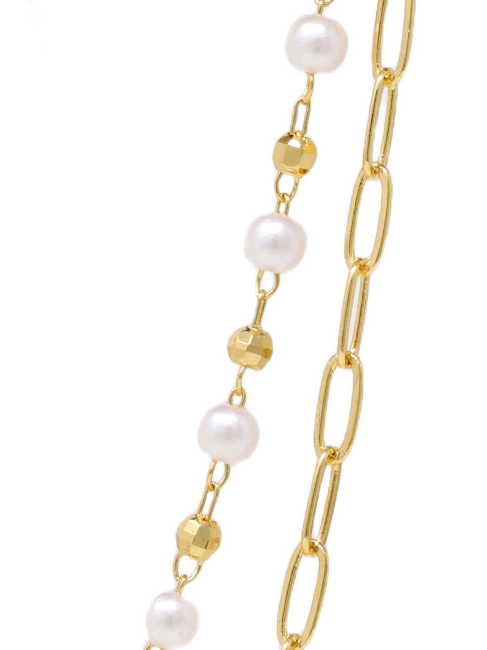 Pearl Double Layered Necklace Set With A Detangler Clasp, Mother of ...