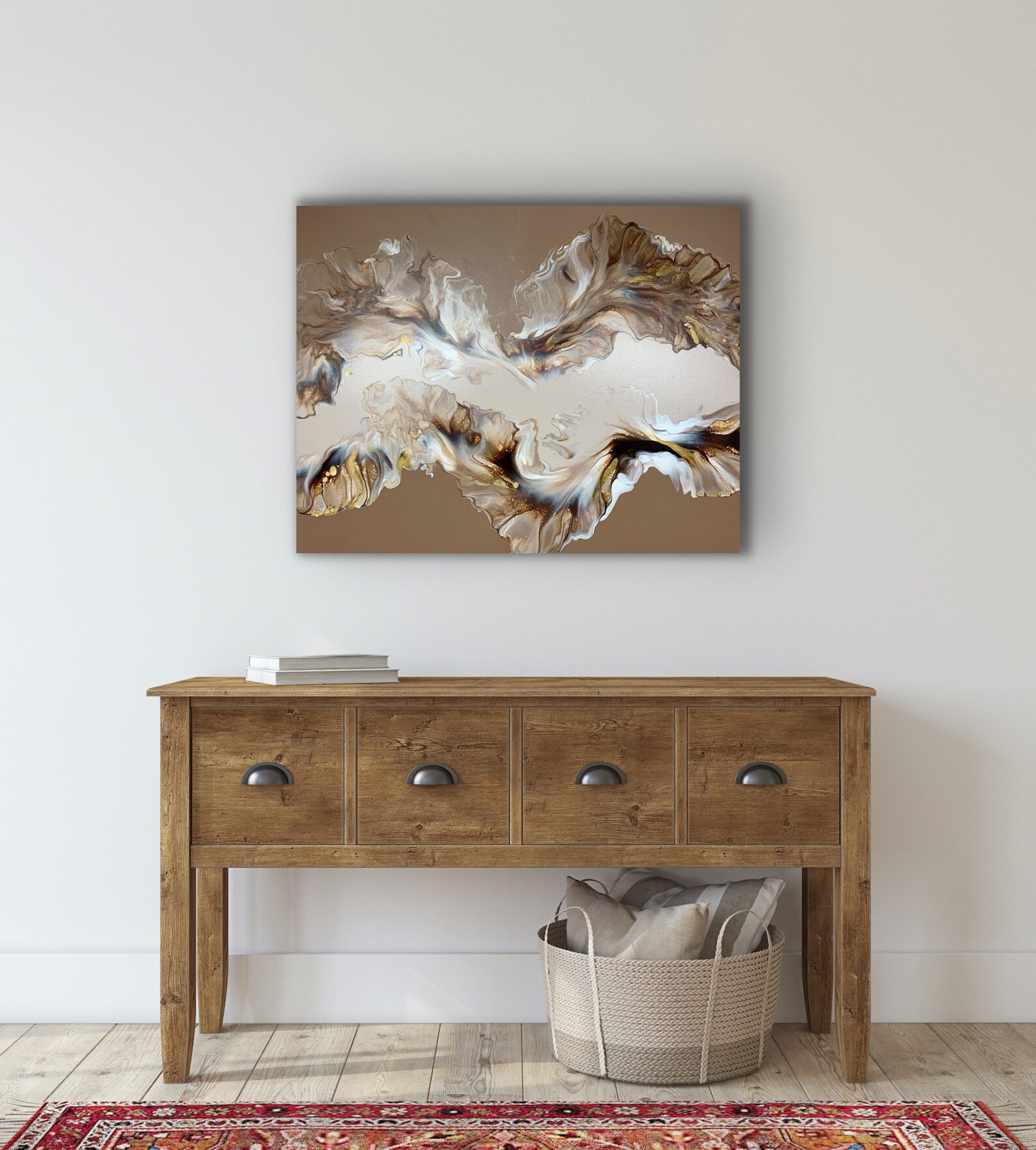 Beautiful Shades of Brown and Gold on a Split Beige and Brown ...