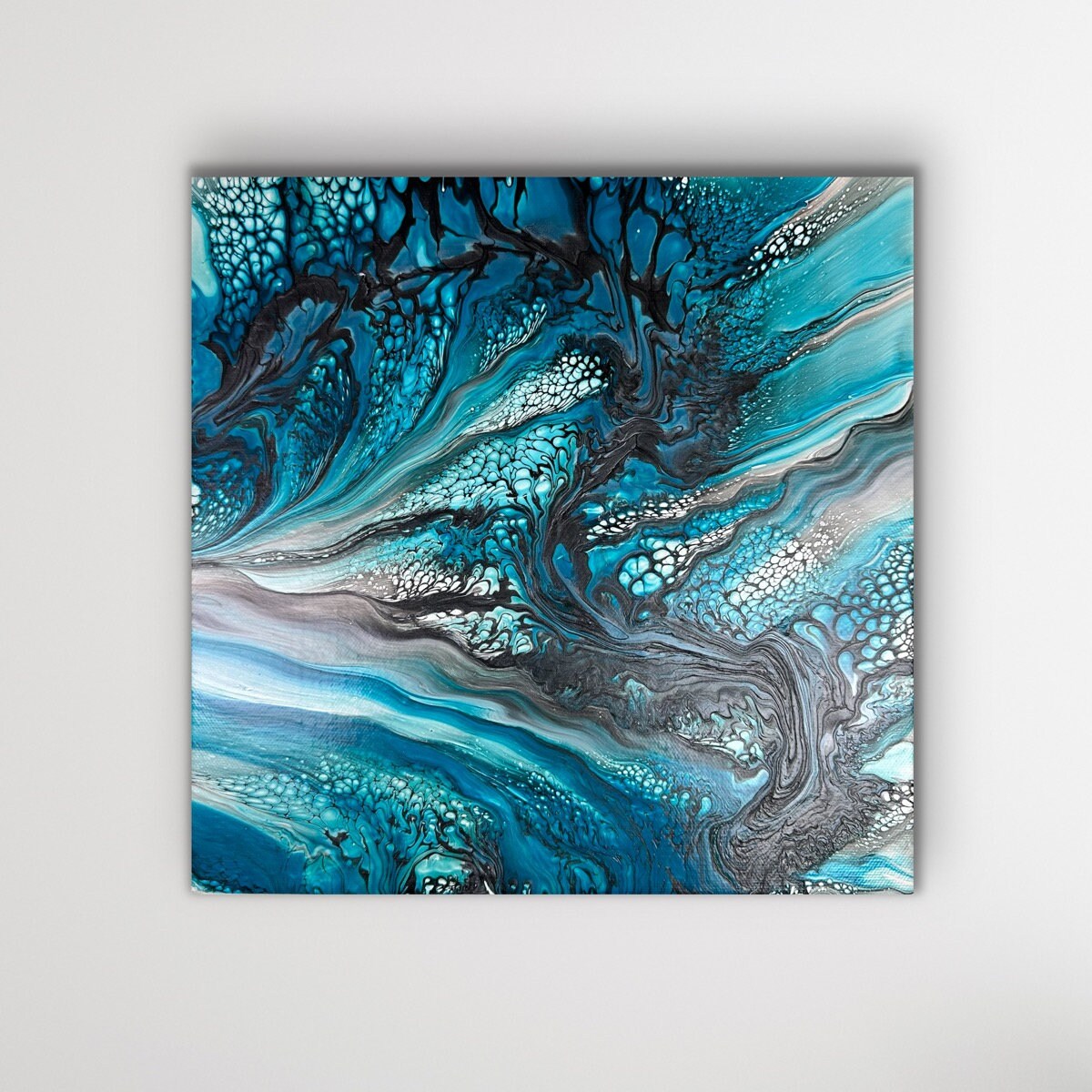 Ocean Current Flowing Water Abstract Swipe and Spin Fluid Art Acrylic ...