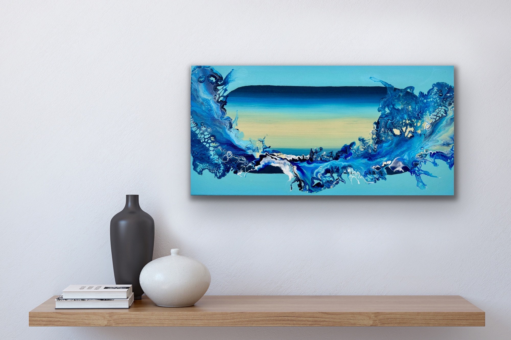 Beautiful Shades of Blue and Beige Gradient Circle Background Dutch ...