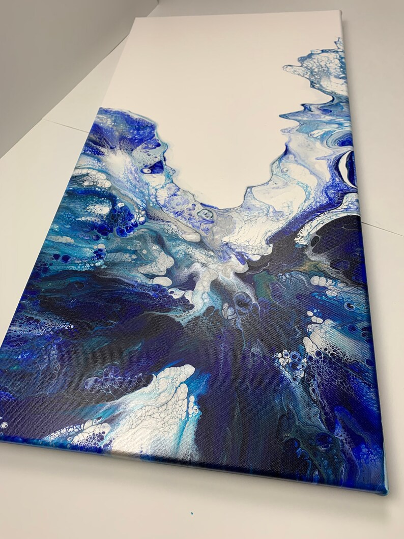 Stunning Shades of Blue and Silver With a White Background Abstract ...
