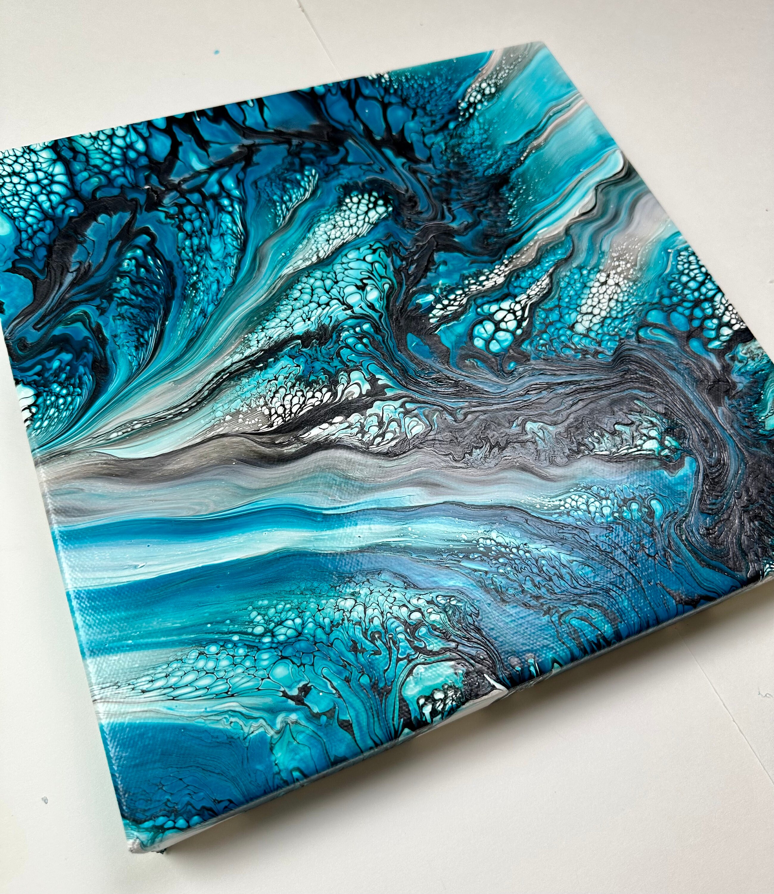 Ocean Current Flowing Water Abstract Swipe and Spin Fluid Art - Etsy