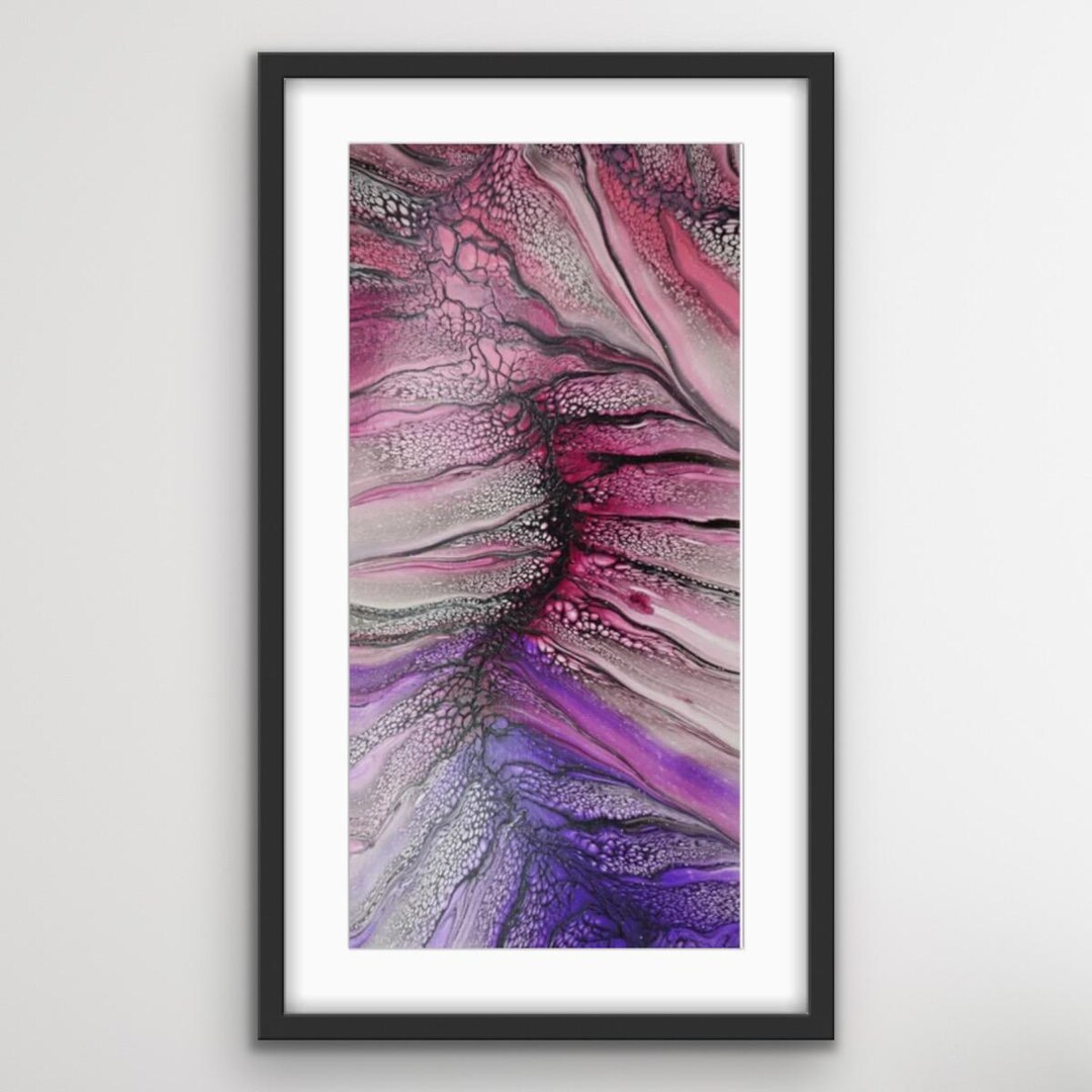 Beautiful Purple to Pink Gradient Abstract Swipe and Spin Canyon Pour ...