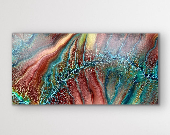 Beautiful Running Canyon River Inspired Swipe and Spin Abstract Fluid ...