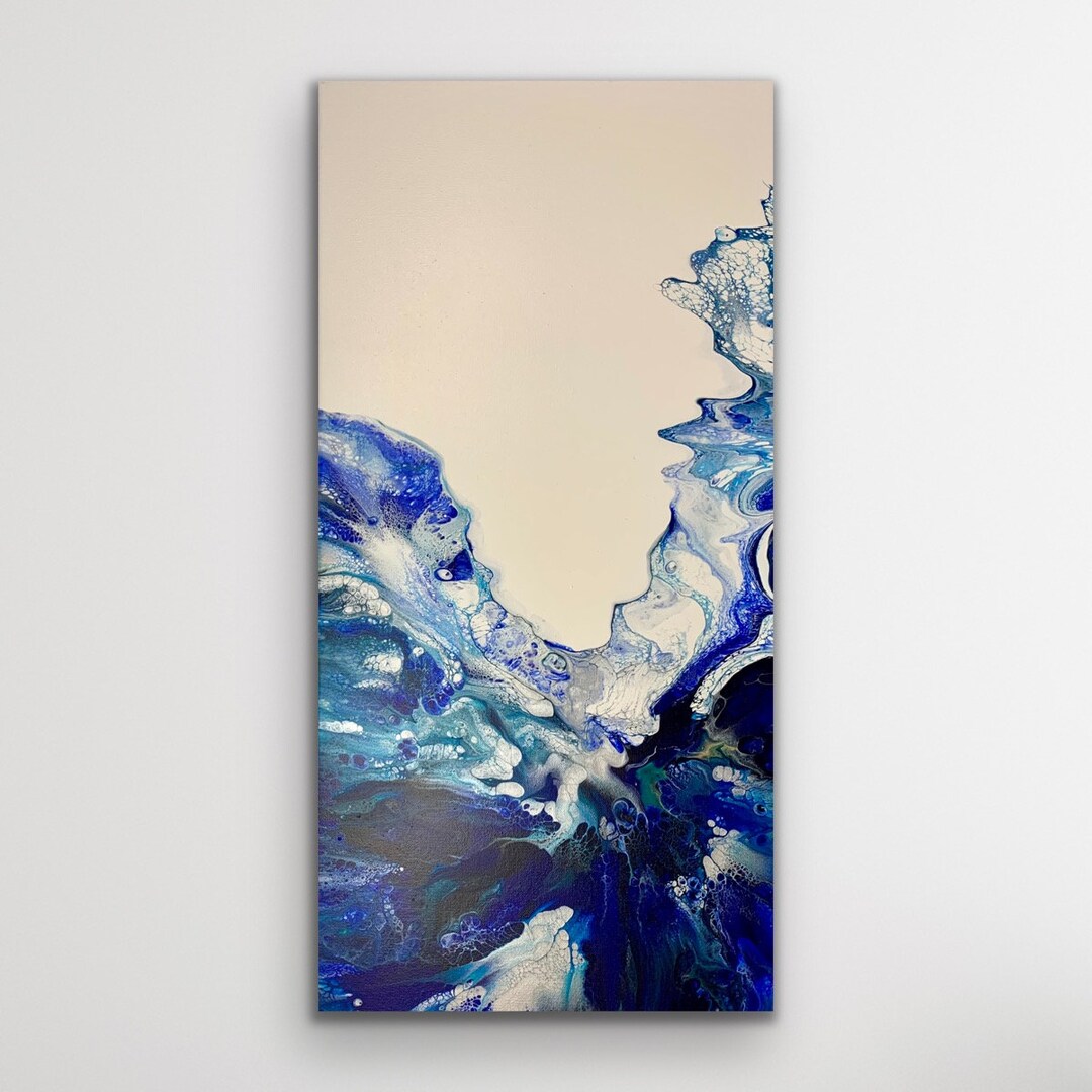 Stunning Shades of Blue and Silver With a White Background Abstract ...