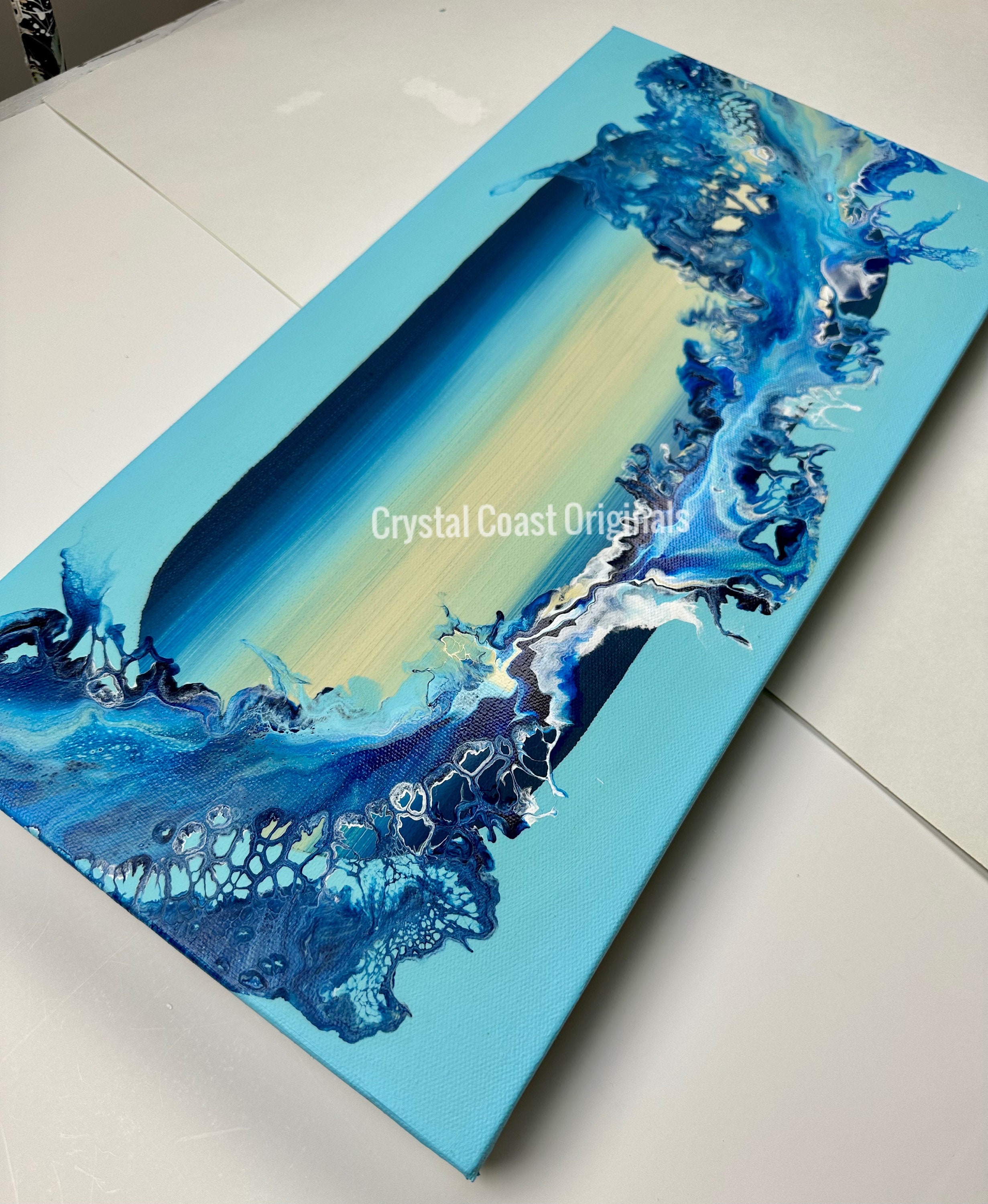 Beautiful Shades of Blue and Beige Gradient Circle Background Dutch ...