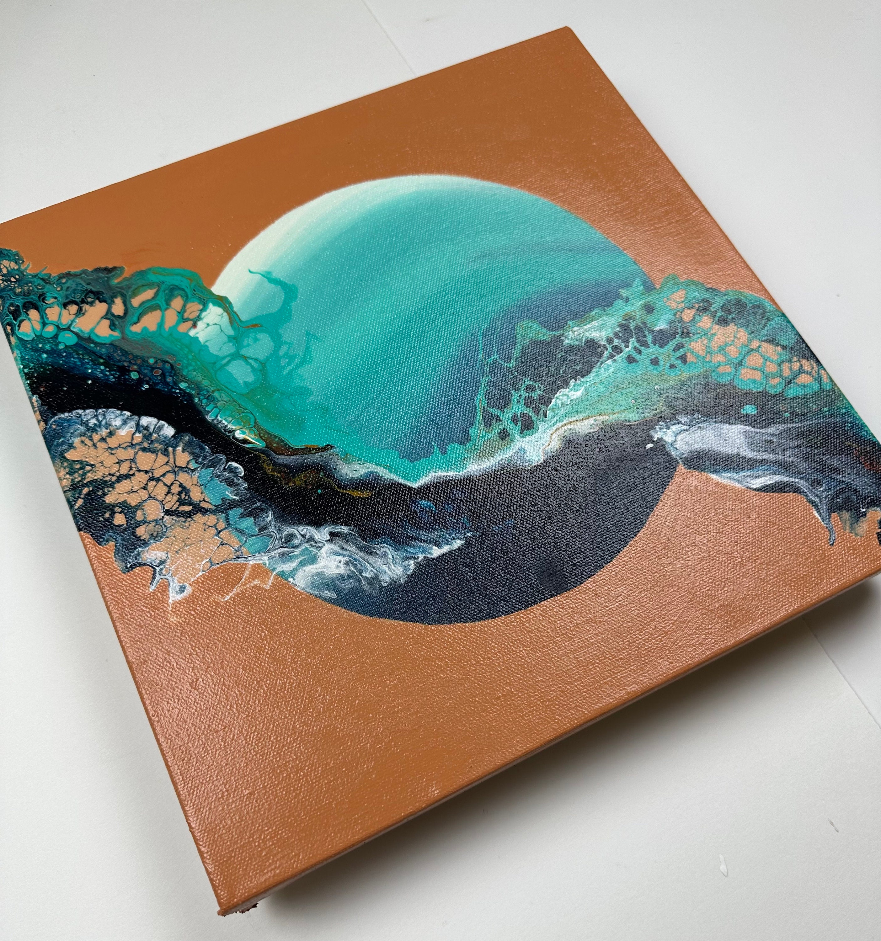 Beautiful Wave Gradient Background Dutch Pour Abstract Modern Fluid Art ...