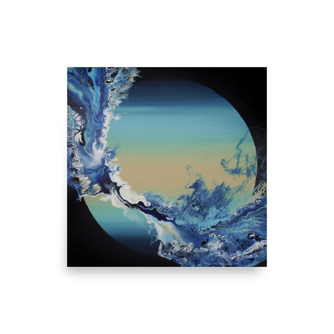 Beautiful Shades of Blue Gradient Background Dutch Pour Abstract Fluid ...