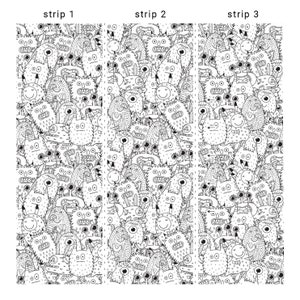 Monster Kids Wallpaper Classic Wallpaper, Removable Wallpaper, Peel and ...