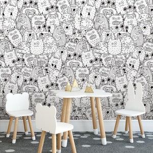 Monster Kids Wallpaper Classic Wallpaper, Removable Wallpaper, Peel and ...