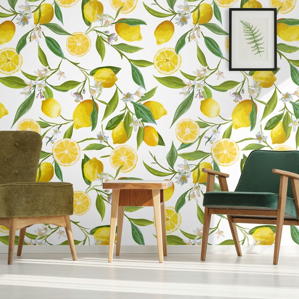 Lemon Girls Wallpaper - Etsy
