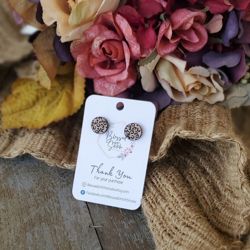 Leopard Stud Earrings - Etsy