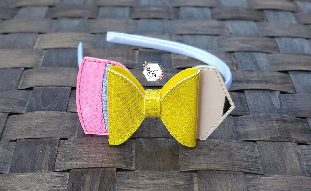 Back to School Pencil Headband, First Day of School Hairbow ...
