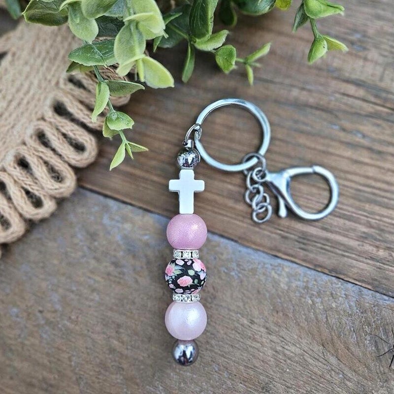 Cross Keychain - Etsy