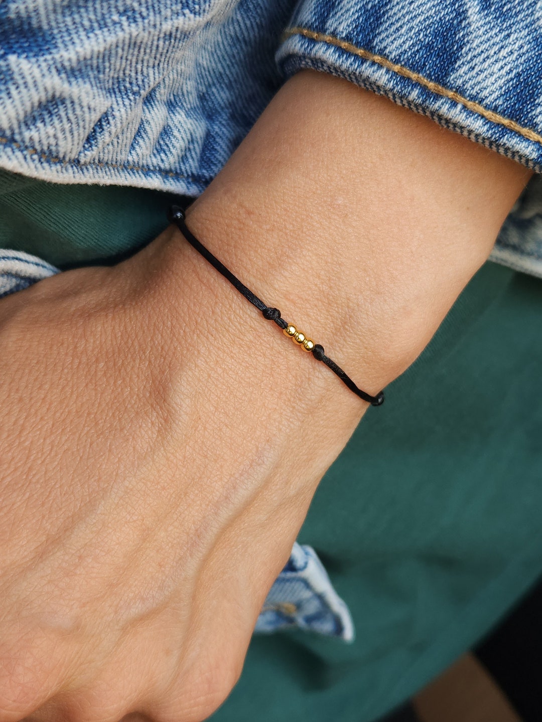 Custom Morse Code Bracelet for Women. Gold Morse Code Initial Bracelet ...