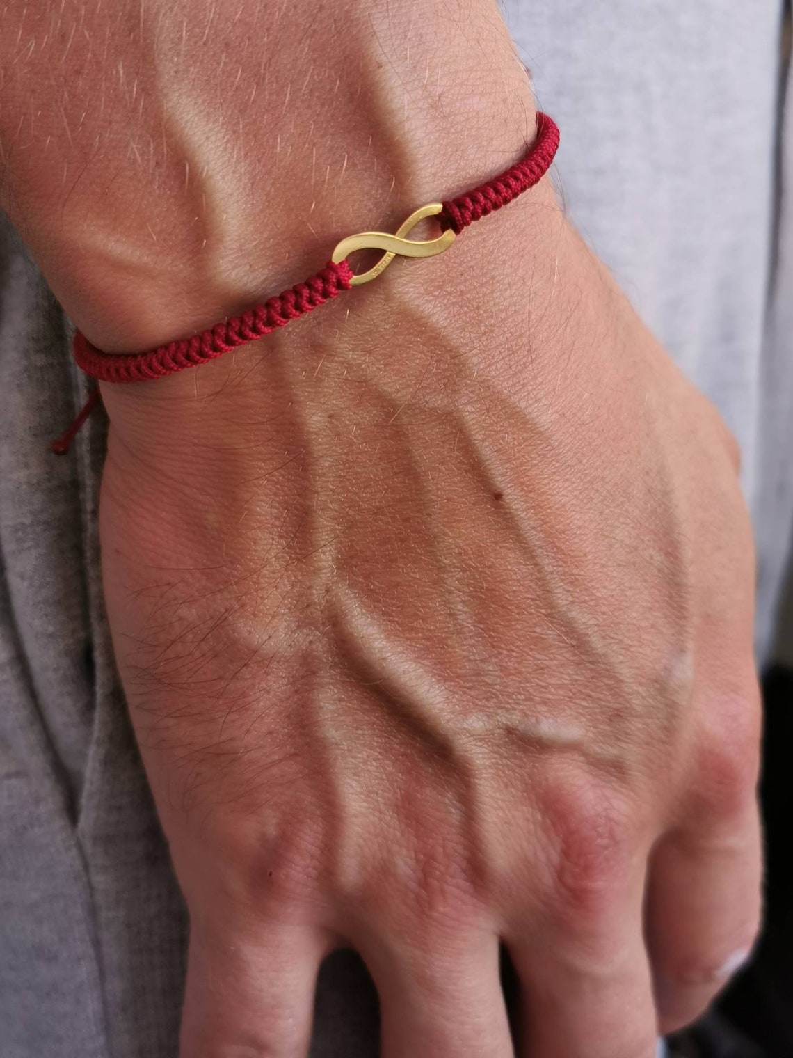 Infinity Men's Bracelet. Red Bracelet Men's Macrame. Guy Gift ...