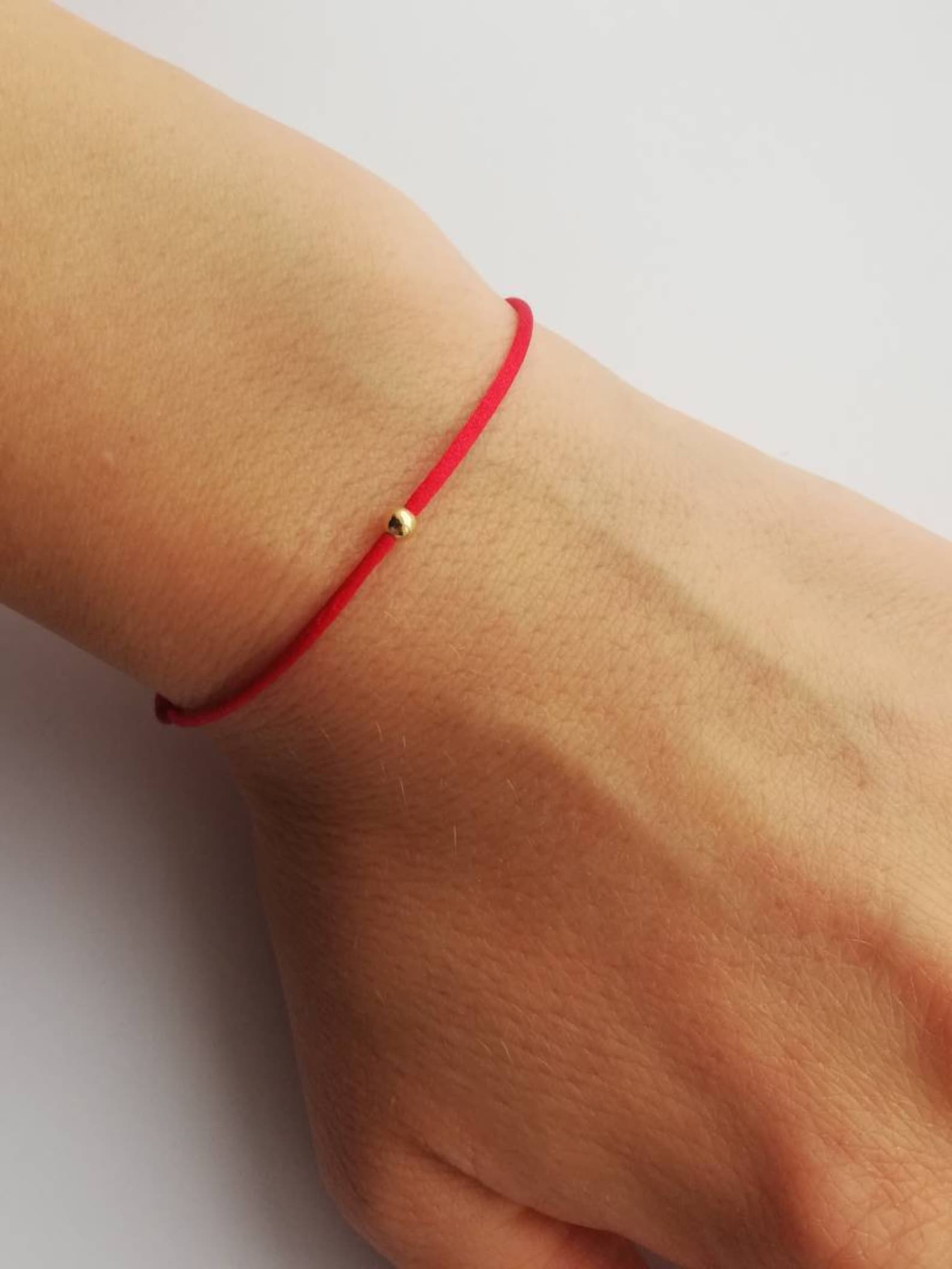 Red bracelet women.Kabbalah satin red thread for girl. 9k | Etsy