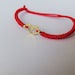 14k Gold Red String Baby Bracelet, Gold Heart Baby Shower Gift, Toddler ...