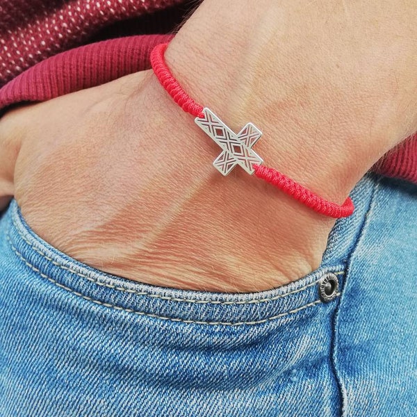 Mens Red Cross Bracelet - Etsy
