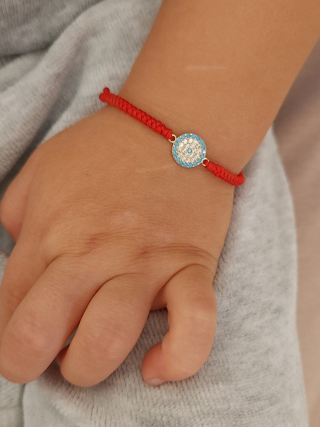 Gold Evil Eye Baby Bracelet. Blue Eye Bracelet Newborn Baby Gift. Nazar ...