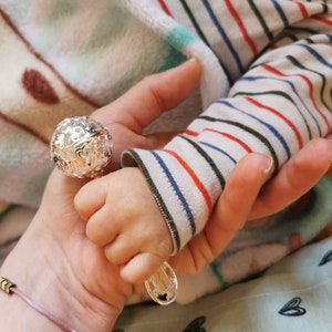 Baby's First Silver Rattle. Magic Sound Baby Toy. Personalised Newborn ...