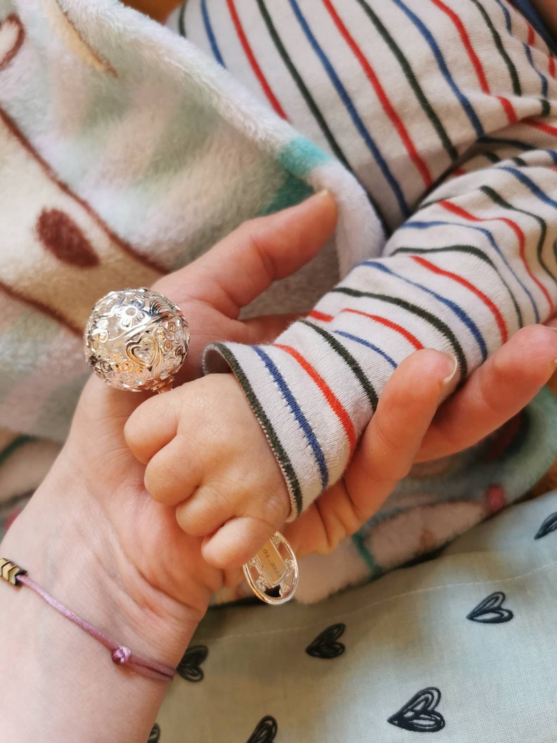 Baby's First Silver Rattle. Magic Sound Baby Toy. Personalised Newborn ...