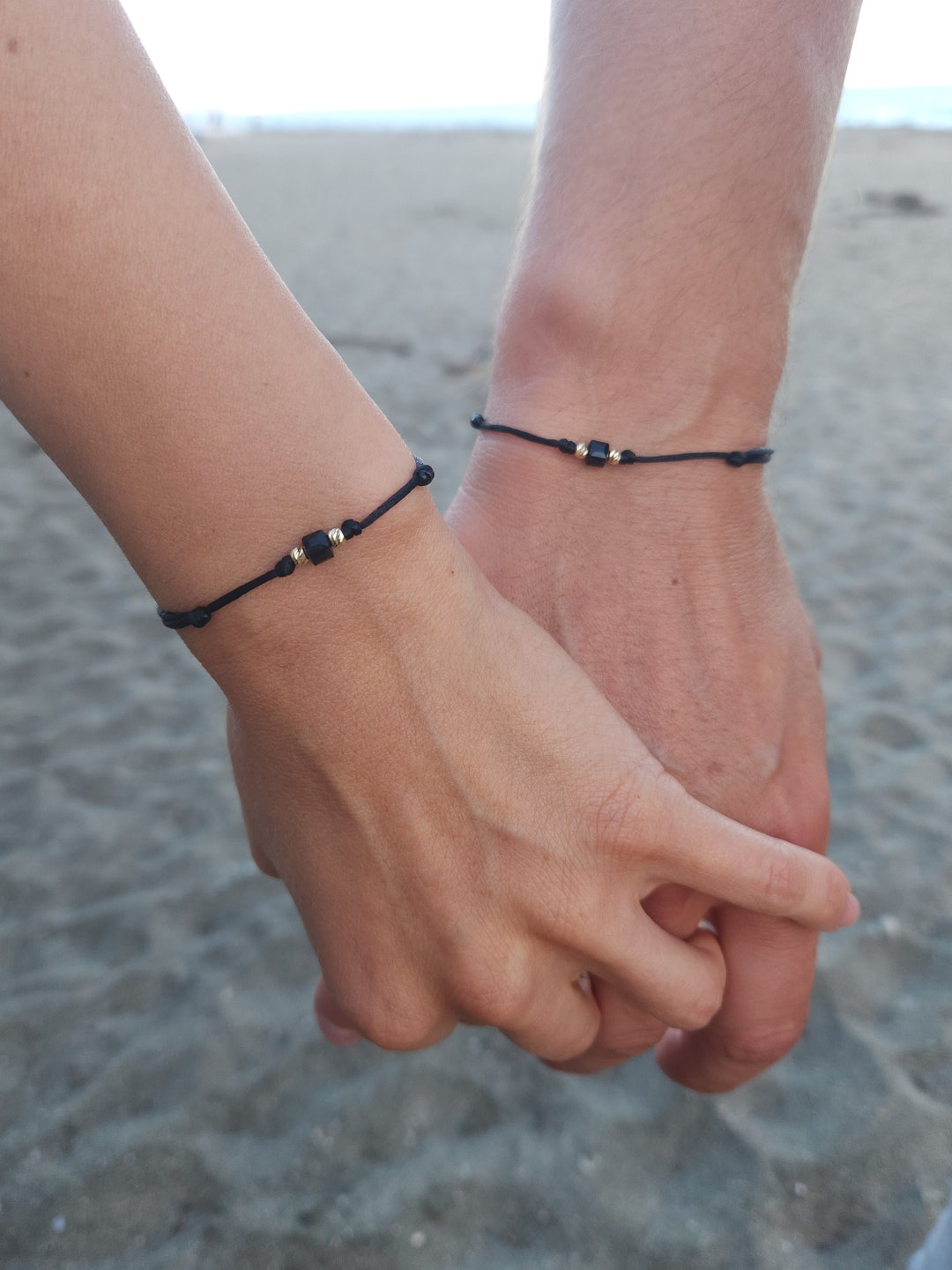 Couple Identical Bracelets, Leaving Gift Idea for Long Distance. Bff ...