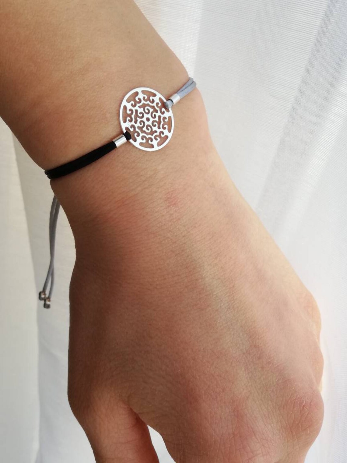 Mandala spiritual symbol bracelet. Girl power bracelet. | Etsy