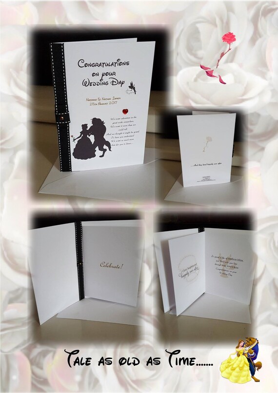 Personalised Disney Style Wedding Cards VARIOUS DESIGNS | Etsy