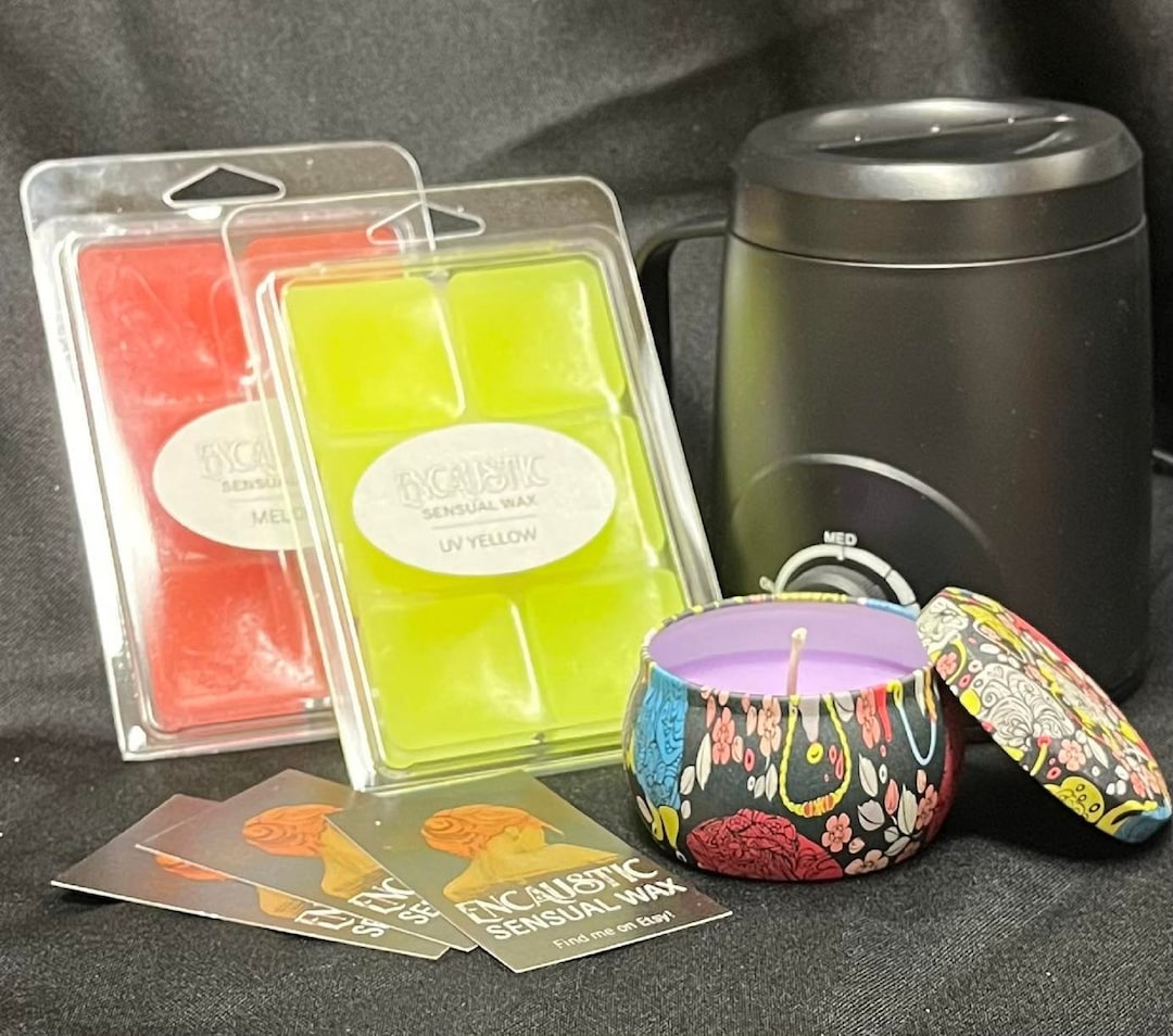 Sensual Wax Play Kit – 2 Color Low-temp Wax Warmer Set With Massage ...