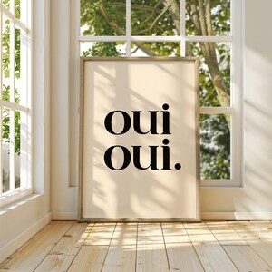 Oui Oui Print | French Quote Poster | Cheeky Toilet Poster | Minimalist ...