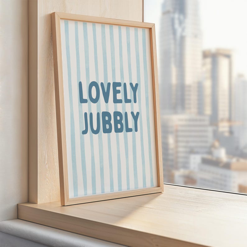Lovely Jubbly Print | Northern Poster | Funny British Quote Wall Art ...