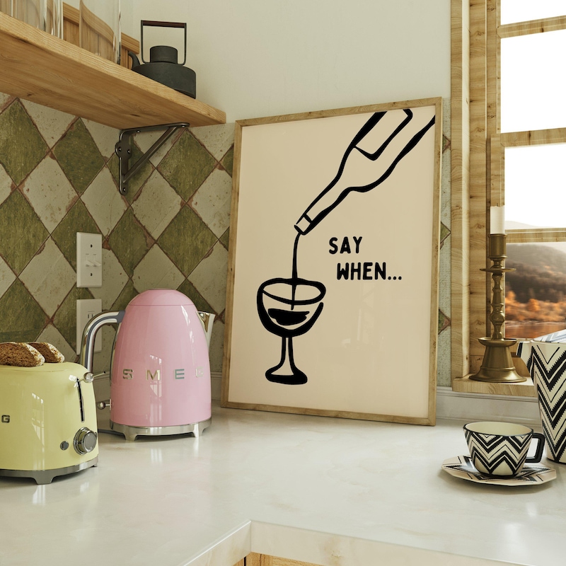 Wine Poster - Etsy UK