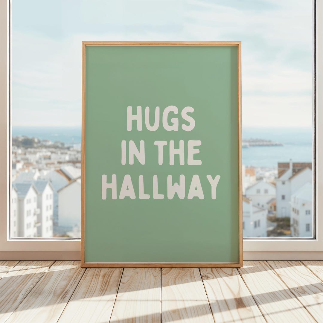 Hugs in the Hallway Print | Hallway Posters | Quirky Hallway Decor ...