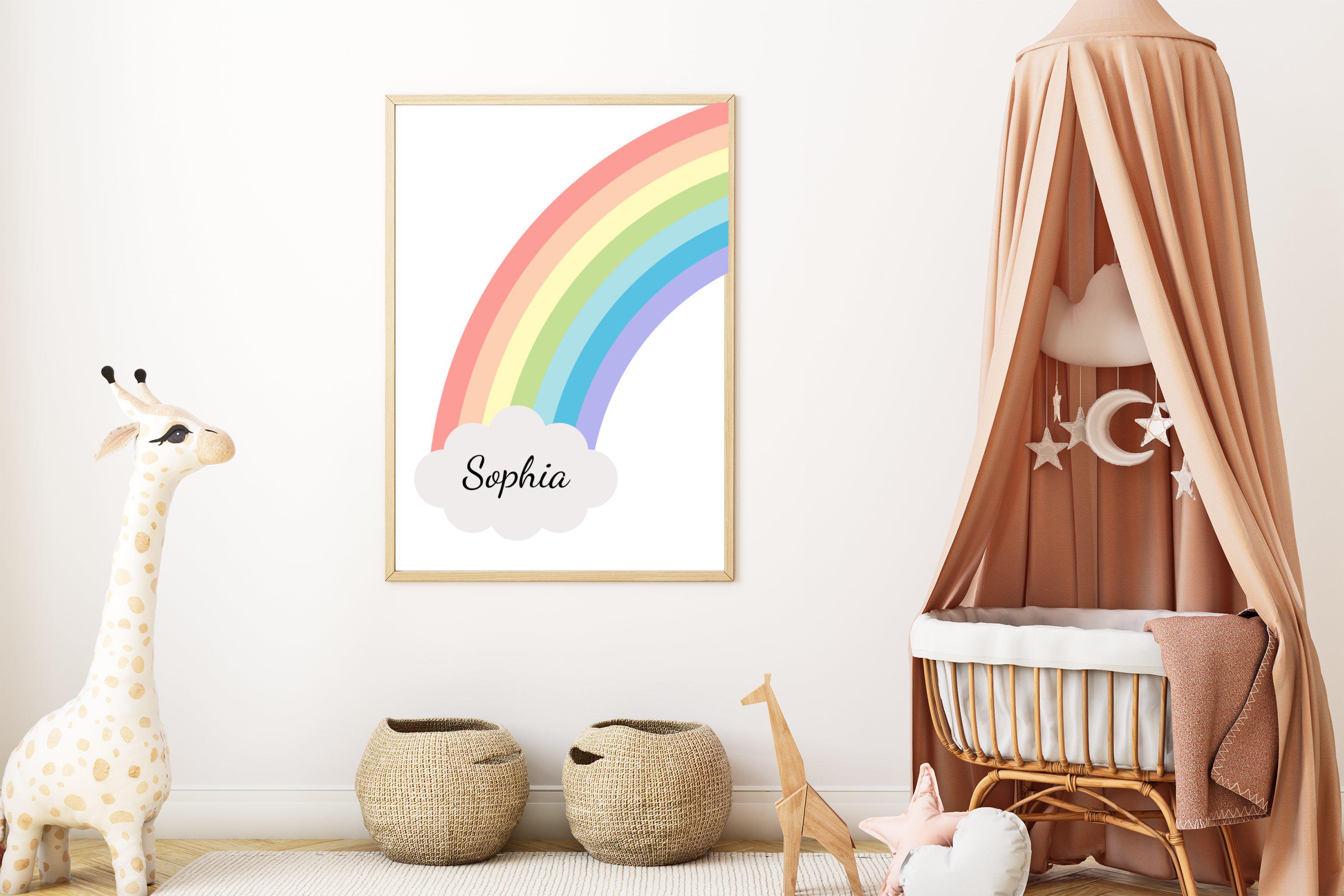 Personalised Name Rainbow Poster | Personalised Name Print ...
