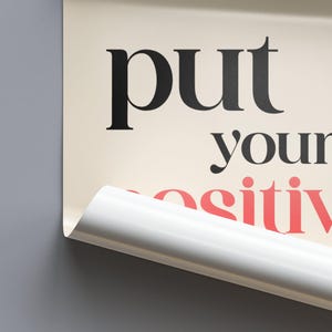Put Your Positive Pants on Poster | Positive Quote Print | Motivational ...