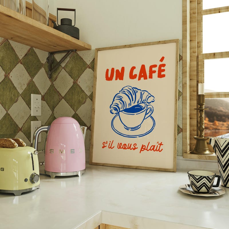 Cafe Poster - Etsy UK